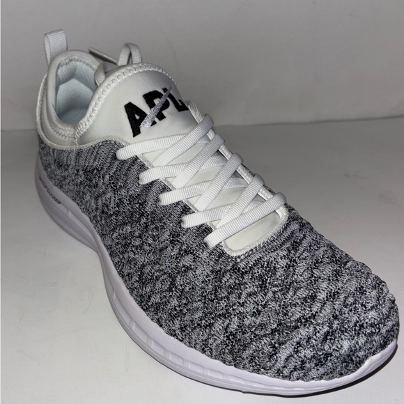 APL TechLoom Breeze Men 7.5 Gray White Knit Running Sneaker Lightweight ...